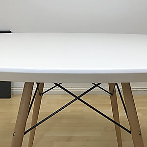 ModMade 5 Piece Paris Tower Dining Set, White Table/Red Chairs