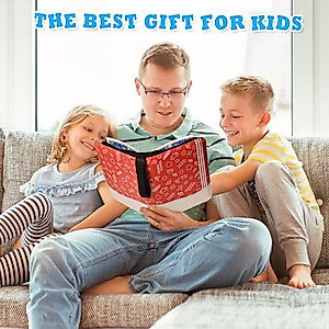 Tenmorn Card Binder 4-pocket,400 Pockets.Card Holder Album Book with 50 Removable Sleeves for TGC Football Baseball Sports MTG Cards.for Collectors Boys Girls Toys Gift (Red)