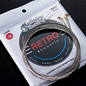 Martin Retro Acoustic MM12 Light-Gauge Guitar Strings, Monel Nickel