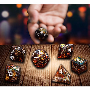 DND Dice Set Dice Set for Dungeons and Dragons Sharp Edge DND Dice Resin DND Dice Polyhedral Dice Set DND Dice Set Sea Magic