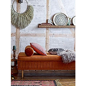 Creative Co-Op Handwoven Rattan Wall Shelf, 60 Inch x 5 Inch, Brown