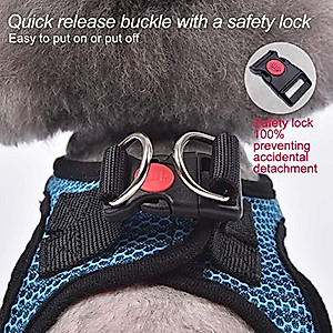matilor Dog Harness Step-in Breathable Puppy Cat Dog Vest Harnesses for Small Medium Dogs