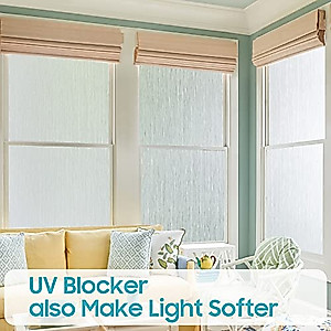 Viseeko Privacy Window Film: Frosted Glass Window Film Non-Adhesive Static Cling Window Film Sun Blocking Removable Room Decor for Bathroom Home Office (Silver Silk, 23.6 x 78.7 inches)