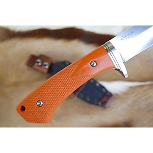 Masano Outdoor Multi Fulltang Knife MASANO03 Orange masano03-or D2 Steel 9.4" Blade G10 Handle Kydex Sheath Camping Bushcraft