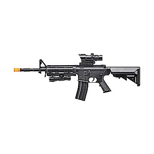 350 FPS Heavy Version M4 Airsoft Spring Rifle w/Flashlight and Red Dot Sight (Color: Black) (Large)