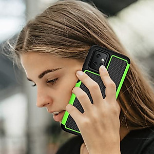 FNTCASE for Motorola Moto G-Power-2023 Case: Moto G 5G 2023 Case | Dual Layer Protective Heavy Duty Cell Phone Cover Shockproof with Textured - Military Protection Bumper - Green