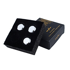 Guyker 3Pcs Brass Potentiometer Control Knobs with 6mm(0.24”) Dia. Shaft Pot - High Grade Knurled Volume Tuning Audio Knob Replacement for Electric Guitar or Precision Bass - CNC Machined(Chrome)