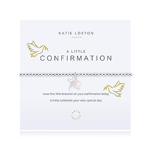 KATIE LOXTON A Little Confirmation Cross Silver Women's Stretch Adjustable Charm Bangle Bracelet