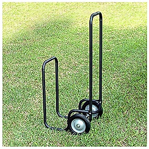 Heavy Duty Firewood Log Cart with Never Flat Tires, Portable Wheeled Log Carrier, Outdoor Wood Rack Storage Mover, Rolling Dolly Hauler