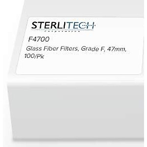 Sterlitech Glass Fiber Filters, Grade F, 0.7um Pore Size, 47mm, 100/pk, F4700