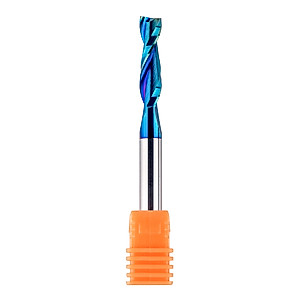 BITITZ 2-Piece Up Cut Carbide Spiral Router Bit 1/4inch Shank 1/4inch Cutting Diameter for CNC Router Machine Woodwork Engraving Carving
