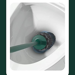 Toilet Brush and Plunger Set,3 in 1 Toilet Bowl Brush Plunger Set with Ventilated Holder for Deep Cleaning, Bathroom Cleaning Combo with Modern Caddy Stand (Green)