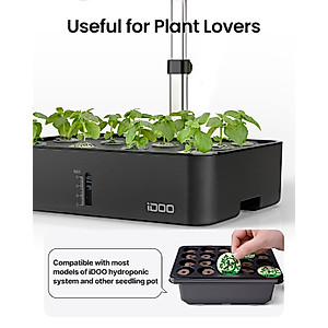 iDOO 102Pcs Seed Pot Labels Sticker, PVC Round Peel and Stick Hydroponic Garden Label, Plant Grow Basket Label