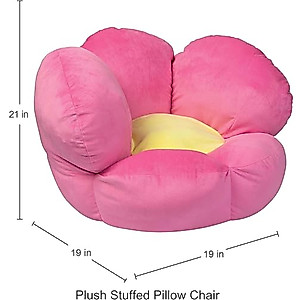 Trend Lab Flower Toddler Chair - Plush Pillow Kids Chair, Comfy Plant Chair for Toddlers 1-3 Years Old, 21x19x19 Inches - Baby Chair, Floral Soft Toddler Lounge Chair, Kids Bean Bag Chair Alternative