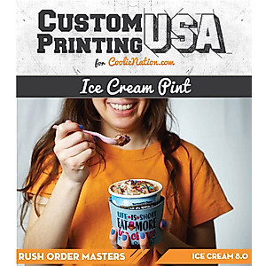 1 Pc Life is Short, Eat More Ice Cream - Pint Coolie. Best Friends Ice Cream Pint Hugger. Pre-Printed Packs (1)