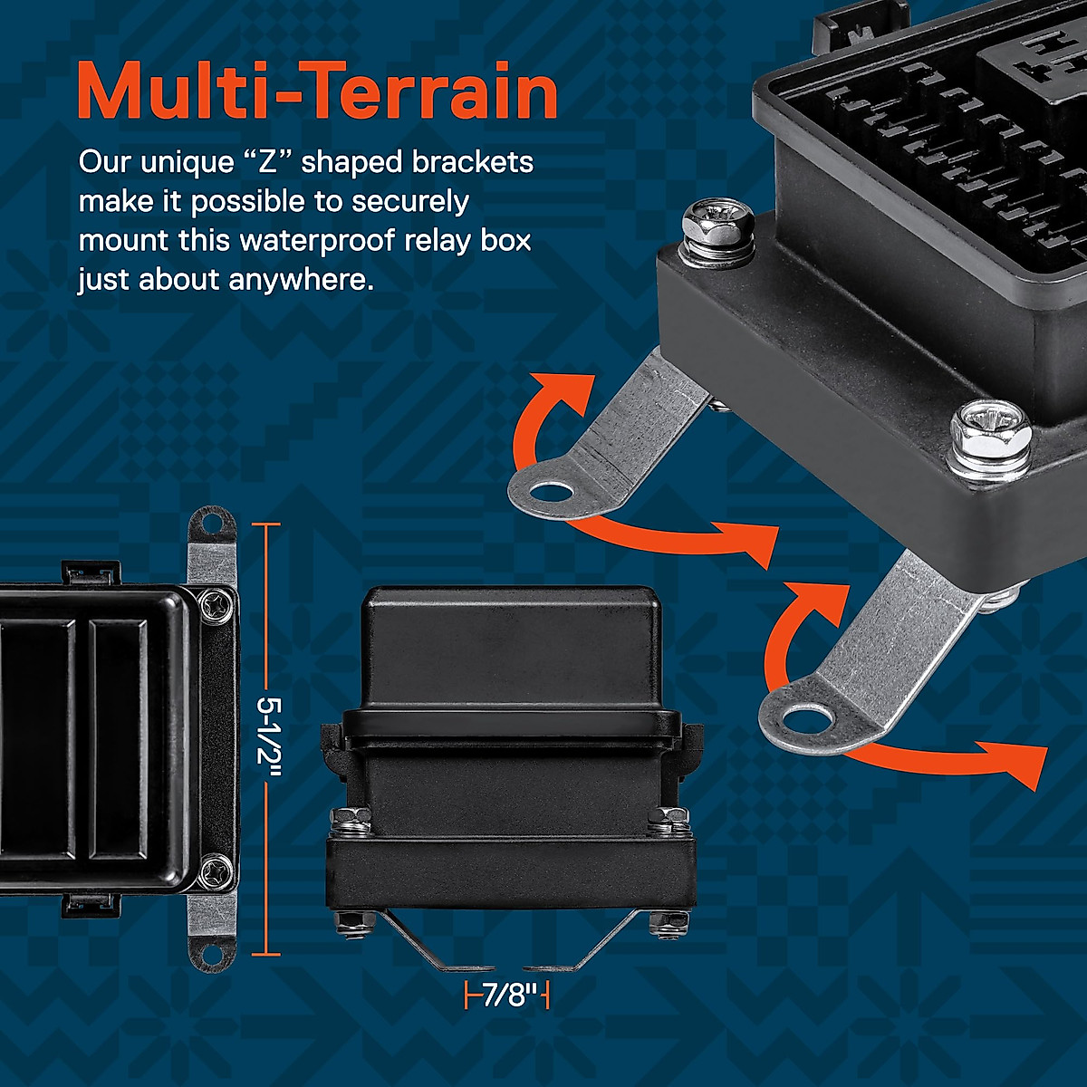 True Mods 12V Auto Waterproof Fuse 5-Pin Relay Box Block Kit w/ 12AWG + 16AWG Pre-Wired Harness [Bosch Style Relays & Fuses] Universal Relay Panel for DC Automotive Vehicles Cars Marine Boat Jeep UTV