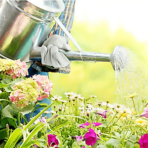 Haokaini Gardening Gloves Rose Pruning Gloves Thorn Proof Goatskin Cowhide Leather Garden Gloves Forearm Protection Gauntlet Gardening Gloves