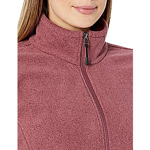 Amazon Essentials Women's Classic-Fit Full-Zip Polar Soft Fleece Jacket (Available in Plus Size), Burgundy Heather, Medium