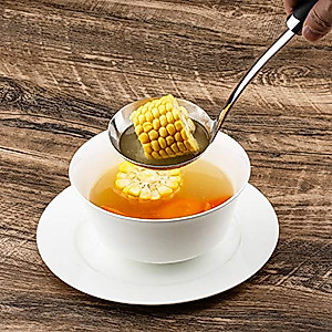 Brushed Stainless Steel Non-Slip Ergonomic Handle Ladle