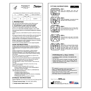 AccuMed BNX N95 Mask Black NIOSH Certified MADE IN USA Particulate Respirator Protective Face Mask (20-Pack, Approval Number TC-84A-9315 / Model H95B) Black