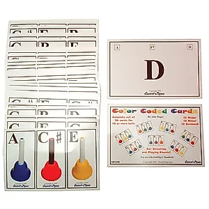 Set of 36 Color Coded Chord Cards (for use with Kidsplay Kid's Handbells)