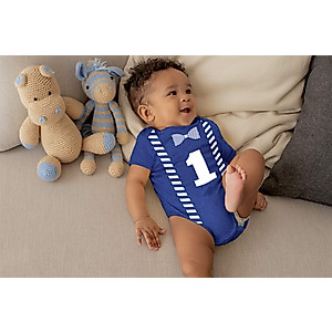 Unordinary Toddler first birthday outfit boy 1st birthday one year old baby shirt happy party (Charcoal Blue, 12-18 Months)