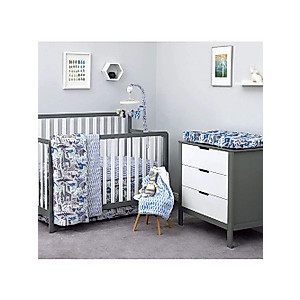 Dwell Studio Safari Skies Animal/Jungle 3 Piece Crib Bedding Set, Blue/Gray/Green/Taupe
