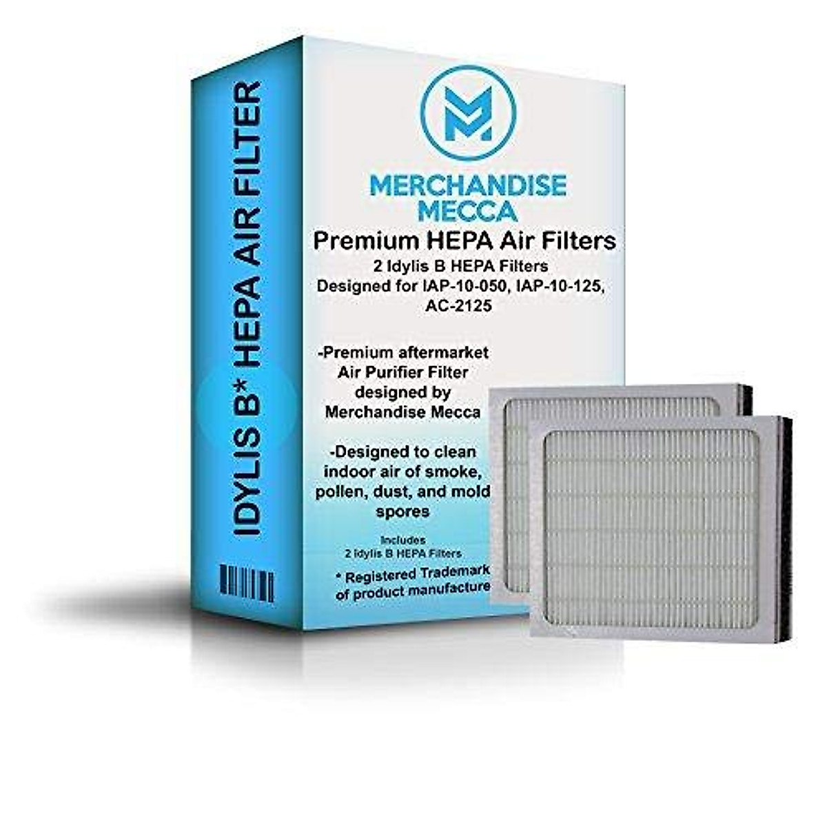 Merchandise Mecca Replacement Idylis Refresh Kit Made for IAP-10-050, IAP-10-125 & AC-2125 Includes 2 Idylis B HEPA Filters