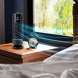 Westinghouse 12'' Personal Tower Fan - Space Saving Compact Design with Oscillating Function