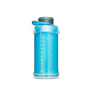 Hydrapak Stash - Collapsible BPA & PVC Free Hiking and Backpacking Water Bottle (1 Liter) - Mammoth Grey