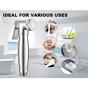 YUNZHIZHAO Powerful Handheld Bidet Sprayer for Toilet/Bathroom, Multi-Purpose Spray with Complete Premium Accessories