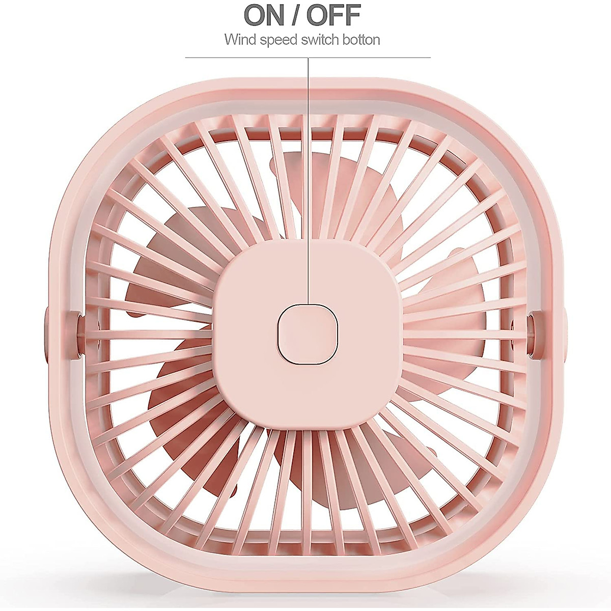 MISSUE USB Desk Fan, Small Personal Table Fan with 3 Speeds, Mini Portable USB Powered Cooling Fan for Home, Office, Indoor and Outdoor