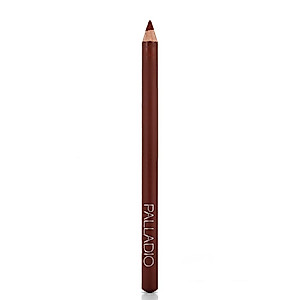 Palladio Lip Liner Pencil, Wooden, Firm yet Smooth, Contour and Line with Ease, Perfectly Outlined Lips, Comfortable, Hydrating, Moisturizing, Rich Pigmented Color, Long Lasting, Café