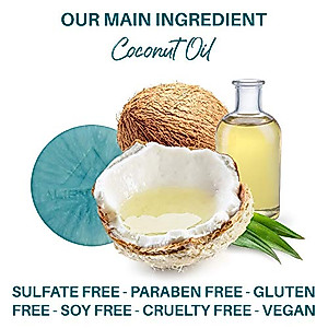 Alien Shave Shaving Soap For Men & Women (Solar Mint). Powered with Coconut Oil and Glycerin. 4.25 oz (1-Pack)