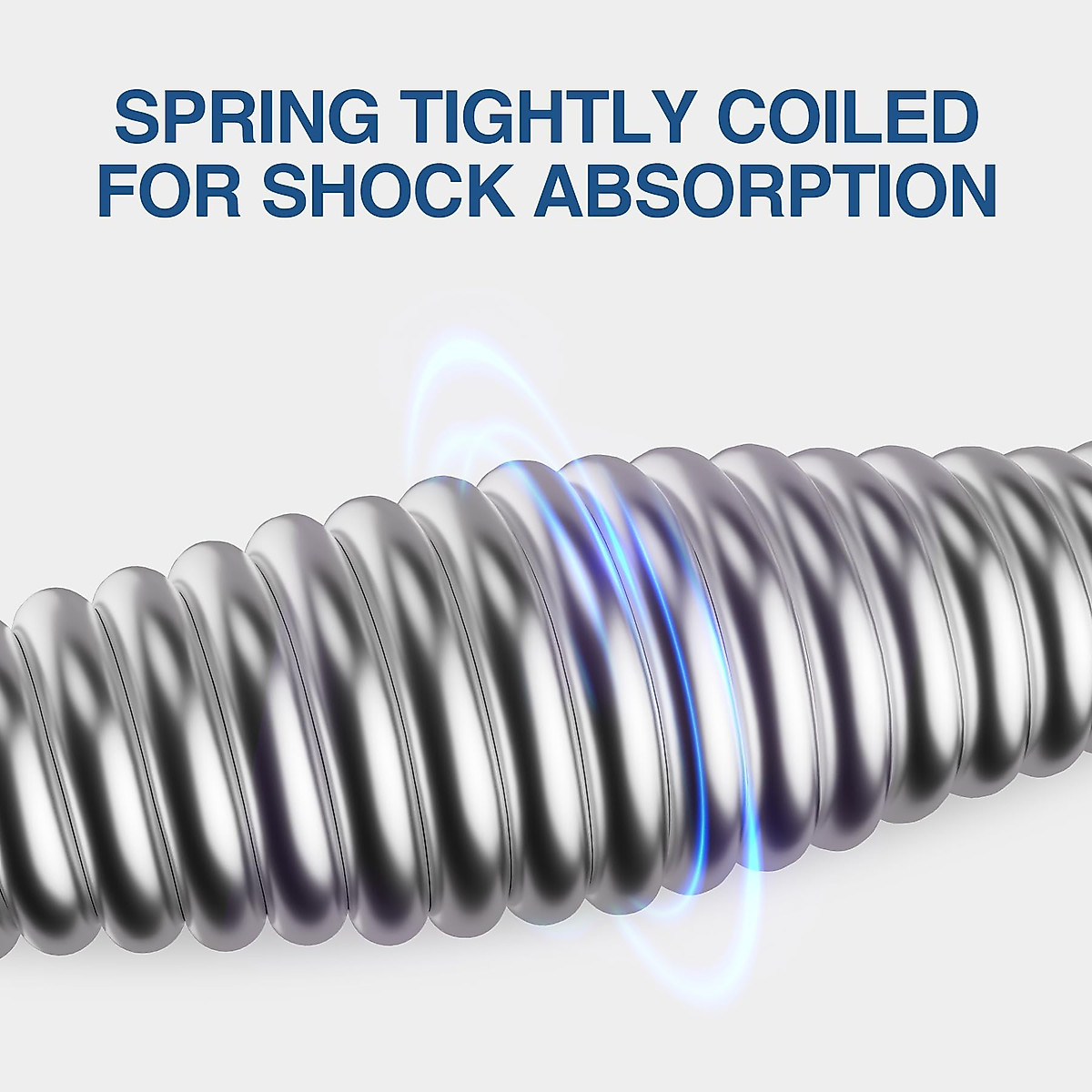 UEAKPIC 2 Pack Porch Swing Springs Heavy Duty - 1400Lbs,304 Stainless Steel Extension Spring for Hammock,Sunshade,Boxing Bag,Hanging Chair,Gym- Silver