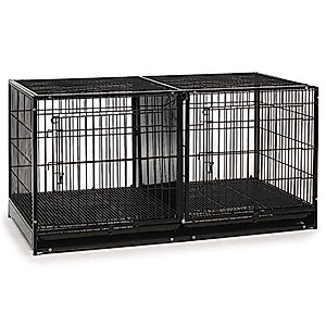 Pro Select Steel Modular Cage with Plastic Tray, Black