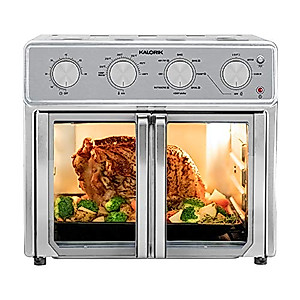 Kalorik MAXX AFO 47267 Air Fryer Oven 26 Quart 9-in-1 Countertop Toaster Oven and Oil-less Air Fryer Combo - Fry, Bake, Roast, Rotisserie, & More - 7 Easy-to-Clean Accessories | 1700W | Stainless Steel