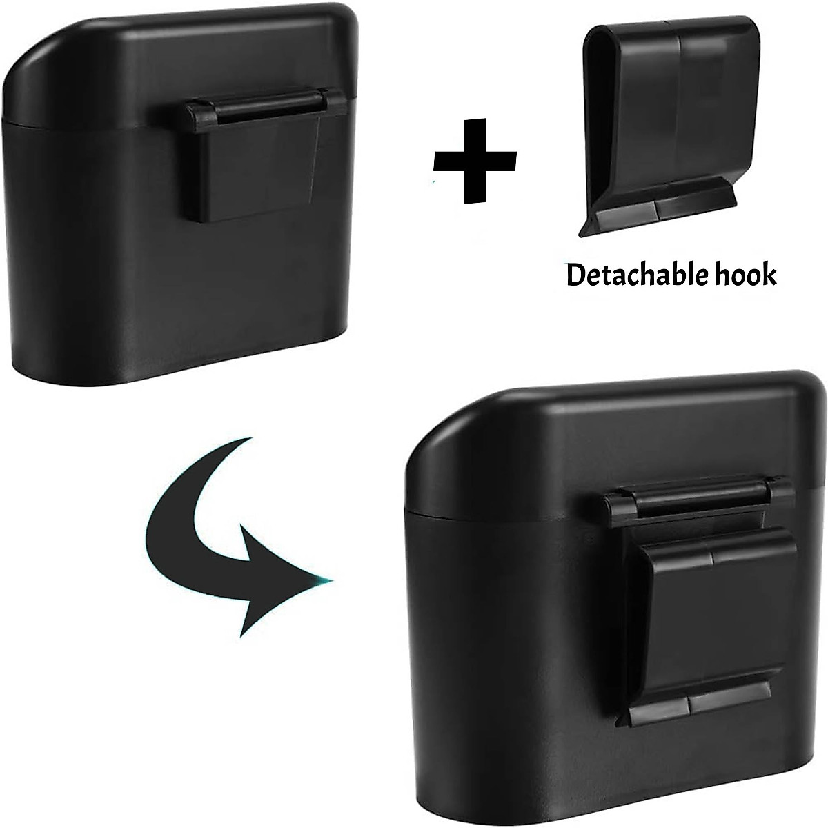 Laroba Car Trash Can with Lid - Mini Auto Dustbin Garbage Organizer | Two Roll Plastic Trash Bags | Automotive Garbage Container Bin for Vehicle, Home, Office