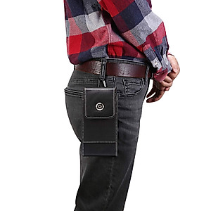 Men Cell Phone Belt Clip Loop Holster Card Holder Wallet Case for iPhone 15 Plus iPhone 14 Plus iPhone 15 14 13 12 Pro Max Google Pixel 8 Pro 7 Pro 6 Pro OnePlus 11 Nord N300