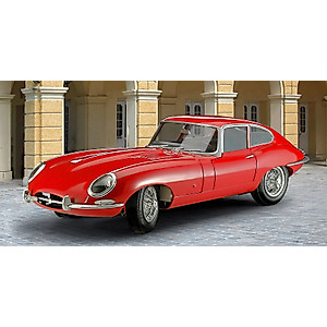 Revell 07668 Jaguar E-Type (Coupé) 1:24 Scale Unbuilt/Unpainted Plastic Model Kit, Red