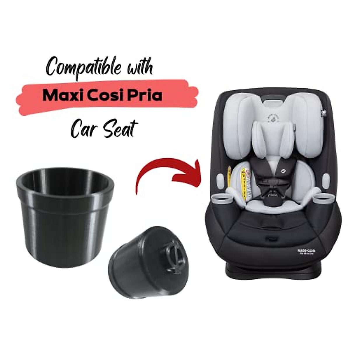 Cup Holder compatible with Maxi Cosi Pria All-in-One Car Seat (Single Cup Holder)