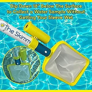 Skimmie Dip - The Convenient Pool Water Testing Attachment for The Skimmie Pole or Standard Size Pool Pole - Easy and Efficient Water Sample Collection and Testing