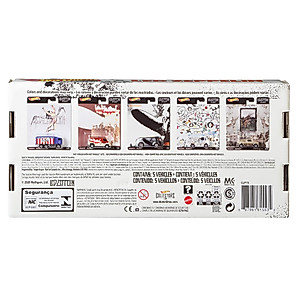 Hot Wheels Led Zeppelin Set of 5 Collectible Die-Cast Vehicles Premium Pop Culture Album Art Cars, Gift for Music Fans and Collectors [Amazon Exclusive]