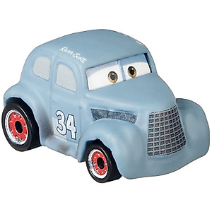 Disney Pixar Cars Mini Racers Pack of 3, [Cotter Pin Series] Hot Rod Smokey, River Scott, and Lightning McQueen