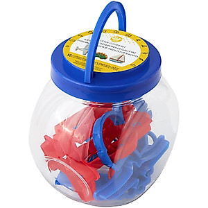 Boy's Plastic Cookie Cutters in a Plastic Jar, 12 designs
