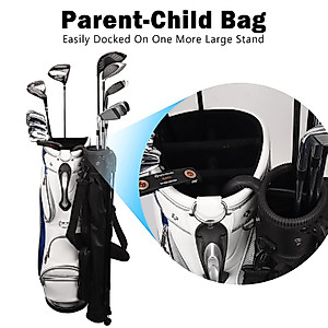 Craftsman Golf Lightweight Carry Sunday Bag with Stand Multicolor Perfect for Driving Range,Par 3 Course (Black)