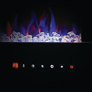 Napoleon Harsten 50 inch Wall Mount Electric Fireplace with Bluetooth Speakers - Black, NEFL50HF-BT