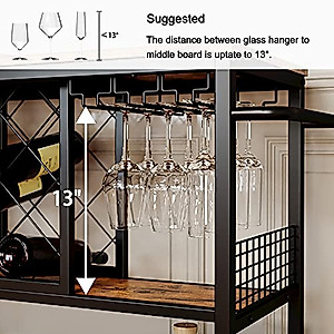 IRONCK Bar Cart, Industrial Serving Cart on Wheels Kitchen Storage Cart for The Home Wood and Metal Frame, Vintage Brown