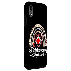 iPhone XR Phlebotomy Assistant Boho Rainbow Funny Phlebotomist Case