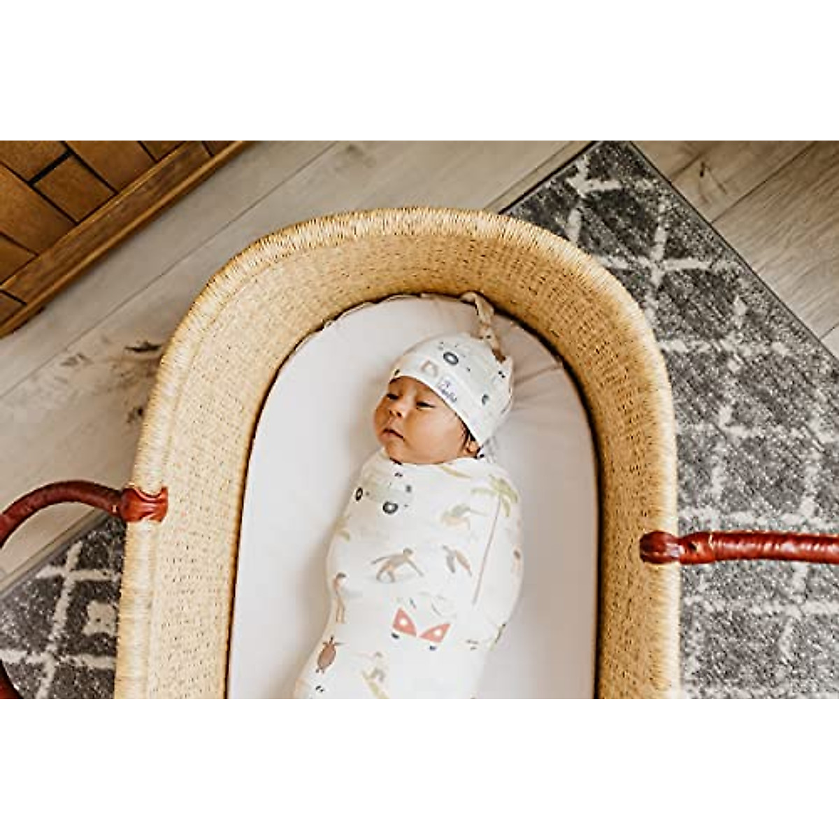 Copper Pearl Large Premium Knit Baby Swaddle Receiving Blanket Maui